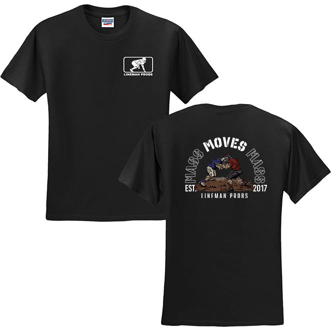 MASS MOVES MASS - T-Shirt – Lineman Probs