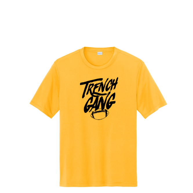 TRENCH GANG (Black) - Tall Performance Tee – Lineman Probs