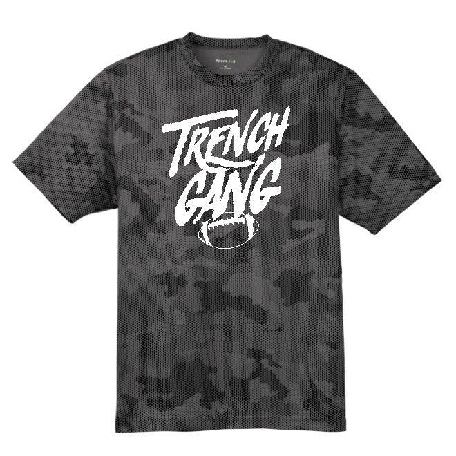 TRENCH GANG (White) - Hex Camo Performance Tee – Lineman Probs