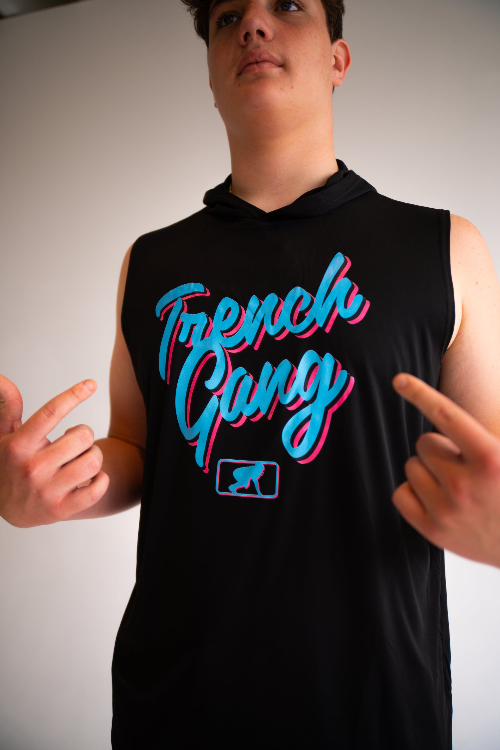 TRENCH GANG (Vice) - Hooded Muscle T-Shirt – Lineman Probs