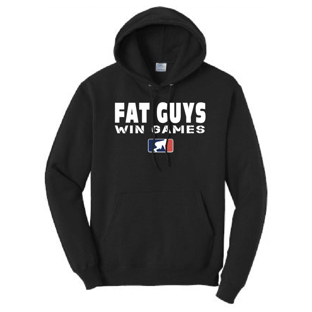 FAT GUYS WIN GAMES - Tall Hoodie – Lineman Probs
